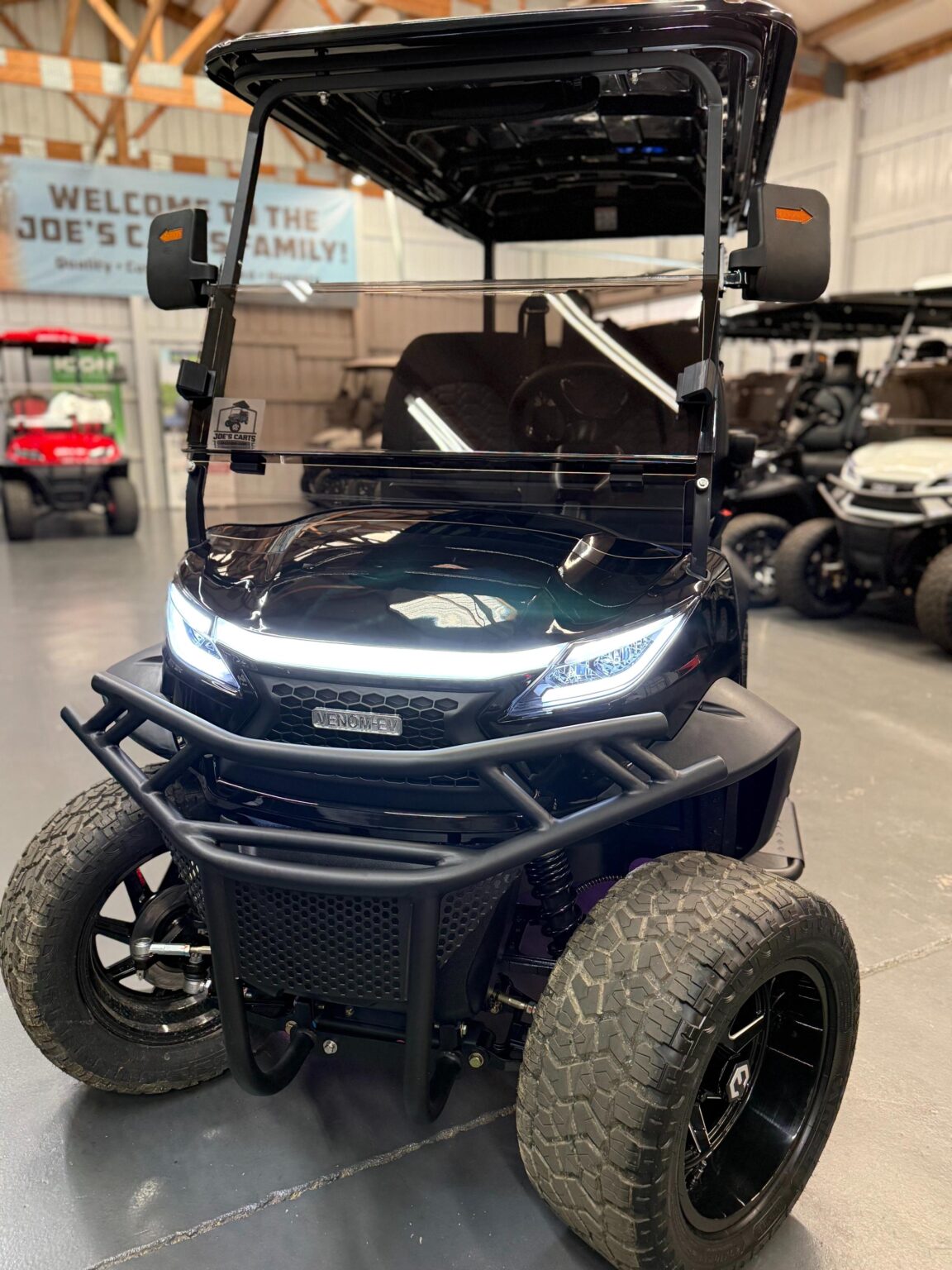 2026 Venom Stealth 4L - Black - Black Seats - Black Wheels - Joe's Carts